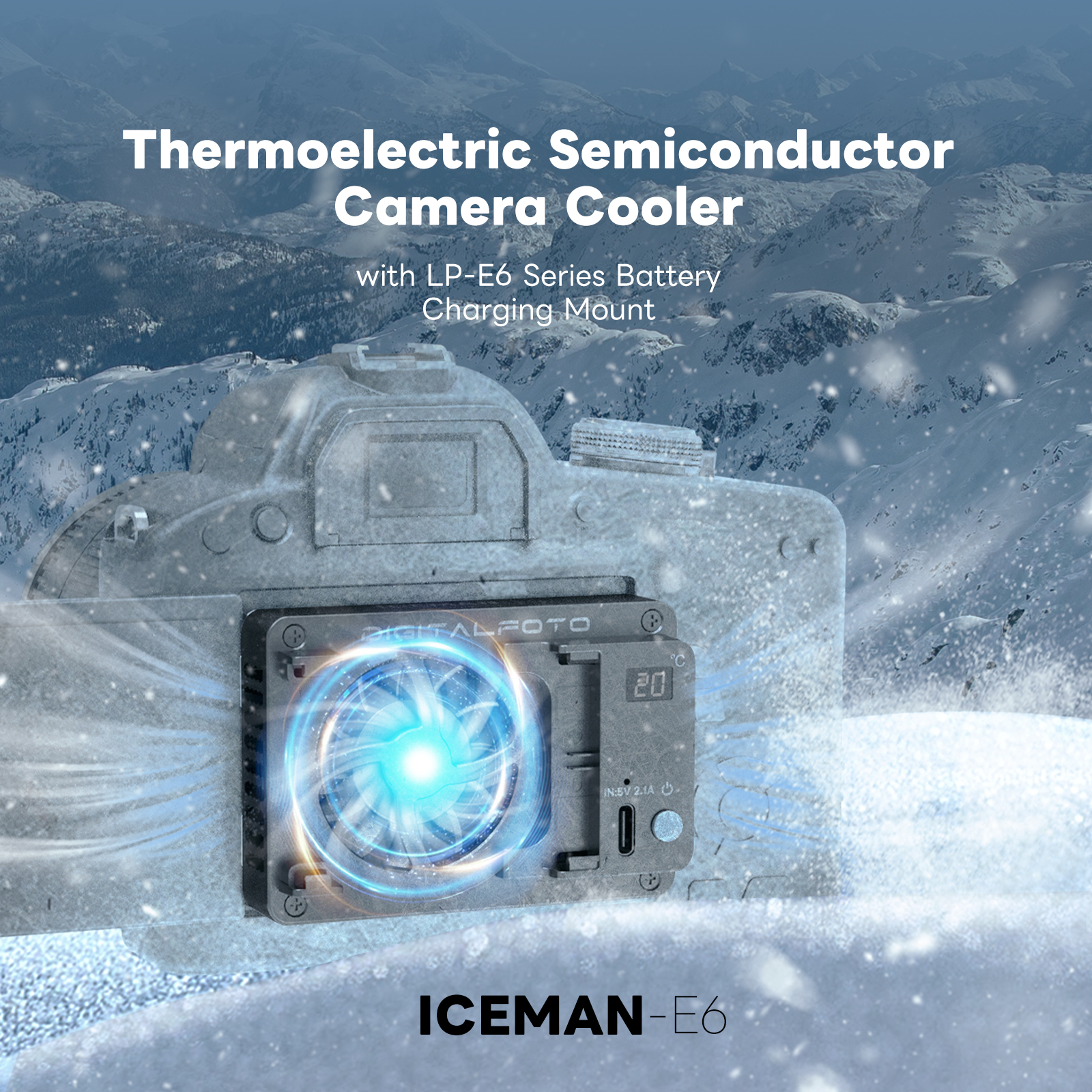 ICEMAN-E6 Canon LP-E6 LP-E6N LP-E6NH LP-E6P Battery Power Intelligent ...